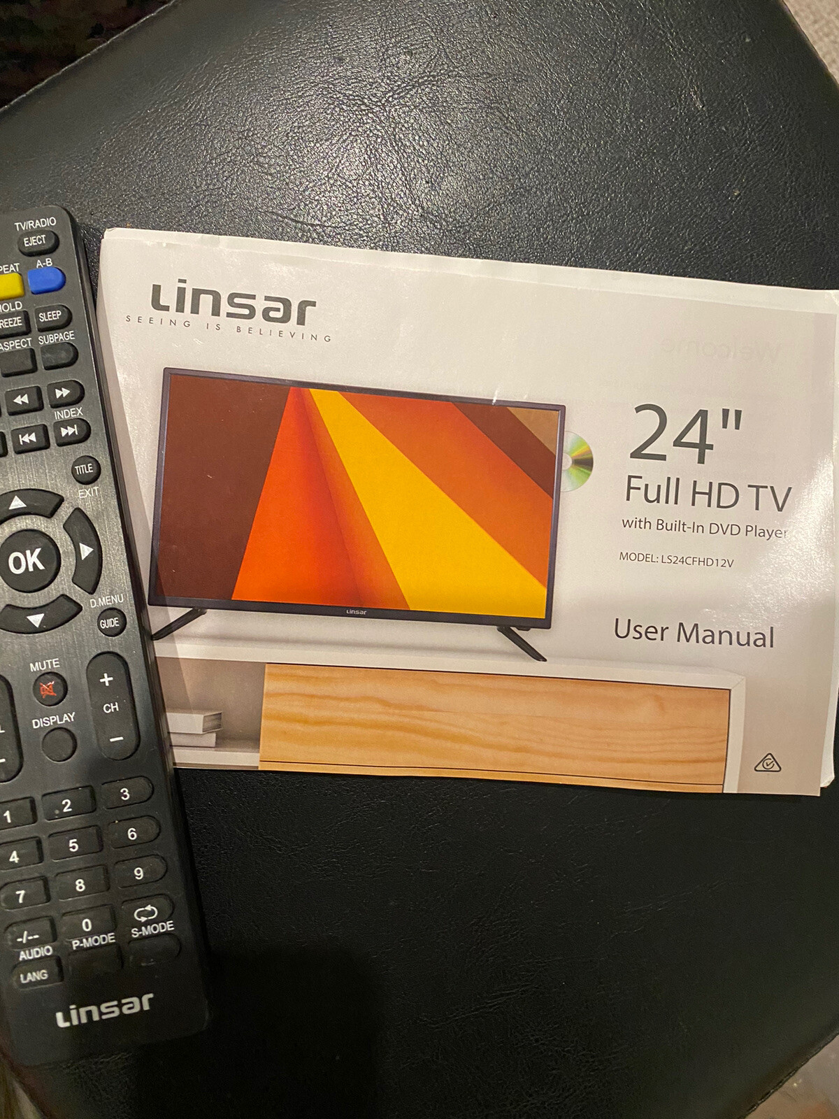 Linsar LS24C12V 24in 1080p Full HD TV DVD Combo - Black. AS NEW ...