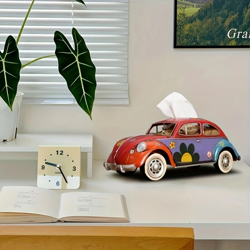 VW Beetle Shape American-style Ironwork Industrial Car Tissue Box | eBay