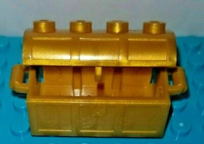 LEGO GOLD Treasure CHEST Minifigure OPENS Castle Kingdoms Kings Pirate ...