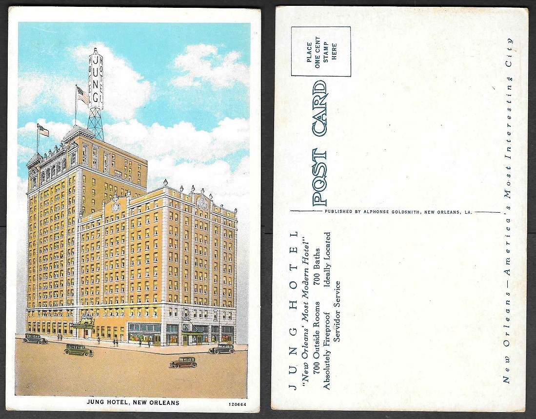 Old Postcard - Louisiana - New Orleans - Jung Hotel | eBay