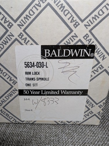 Baldwin Rim Lock Model 5634-030-L Never Used, Polished Brass | eBay