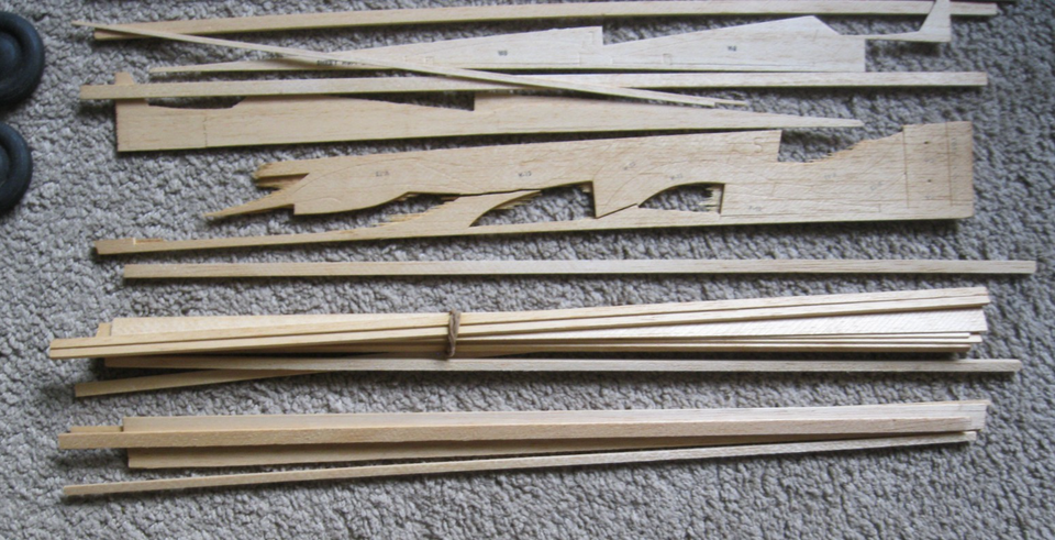 VINTAGE BERKELEY MODEL BUHL PUP WOOD AIRPLANE FREE FLIGHT UNMADE 1955 ...