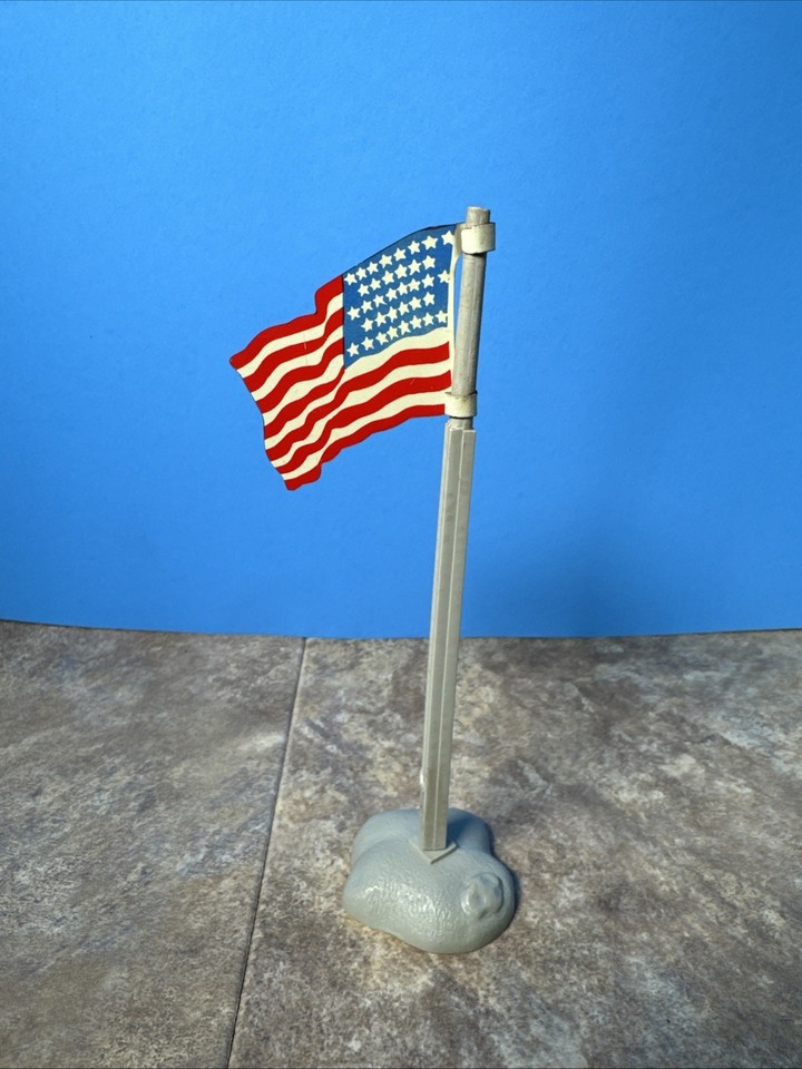 Marx 36 Star Flag Pole & Base Vintage Playset | eBay