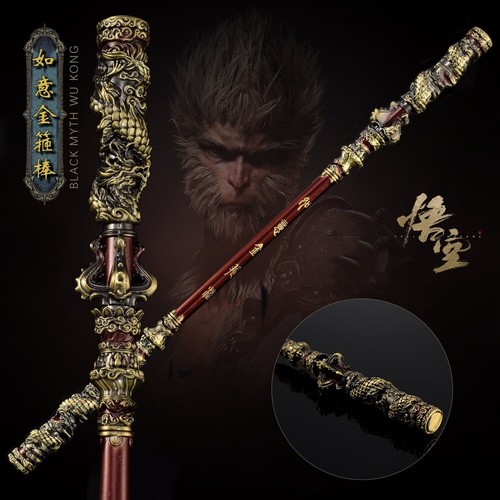 Black Myth Wukong Golden-hooped Rod Props Peripheral Toys | eBay