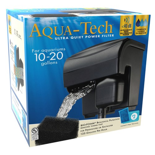 Aqua-Tech 10-20 ULTRA QUIET POWER FILTER 3-Stage Water Filtration ...