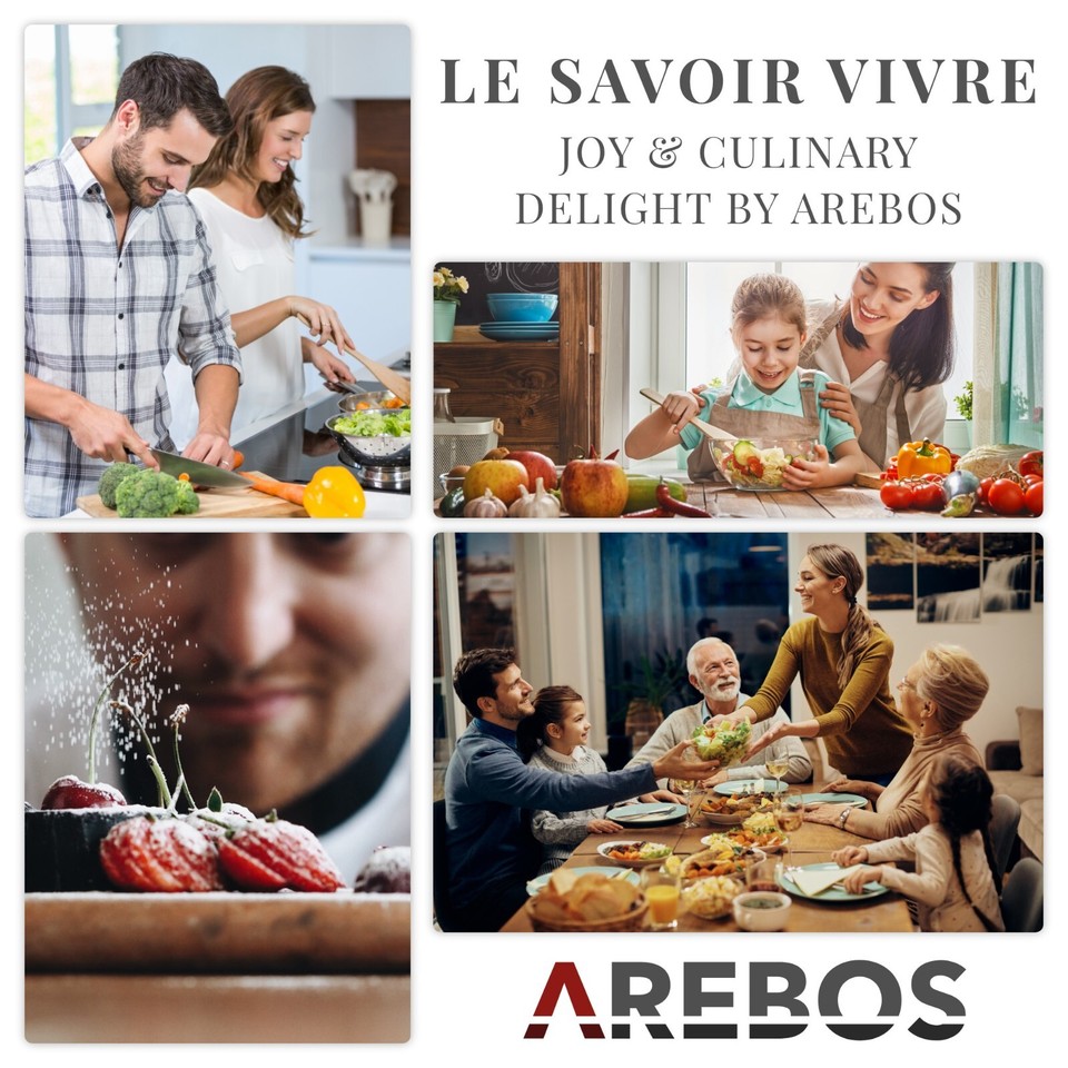 AREBOS gas hob 5 burners | stainless steel | incl. pot rack & ignition ...