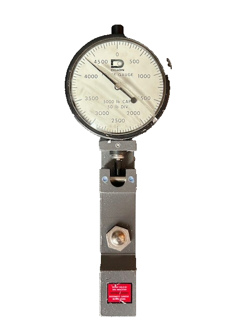 2GG Dillon Model "U" Force Gauge 5000 lb CAP PULL TESTER 5,000lb x 50 ...