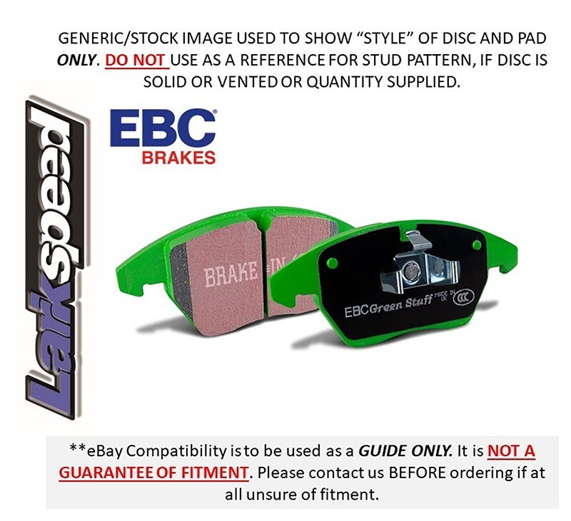 EBC Rear Brake Discs Greenstuff Pads for Range Rover Sport L320 3.0TD ...