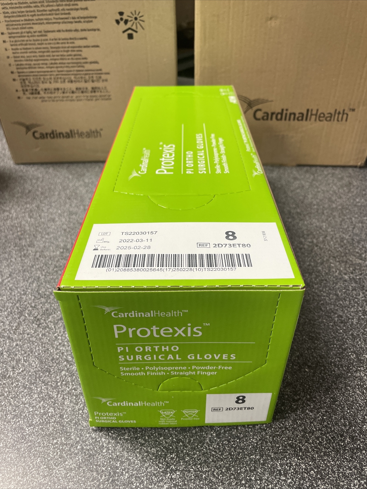 Cardinal Health 2D73ET80 Protexis Pi Ortho Gloves Size 8 Case of 160 ...