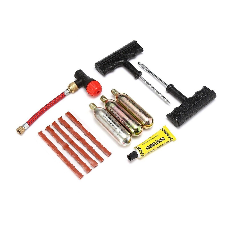 Emergency Car Van Motorcycle Tubeless Tyre Puncture Repair Kit 5 ...
