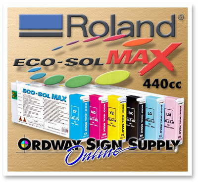 New OEM Roland Eco-Sol MAX Ink CMYK LC LM MT 440cc Cartridge | eBay