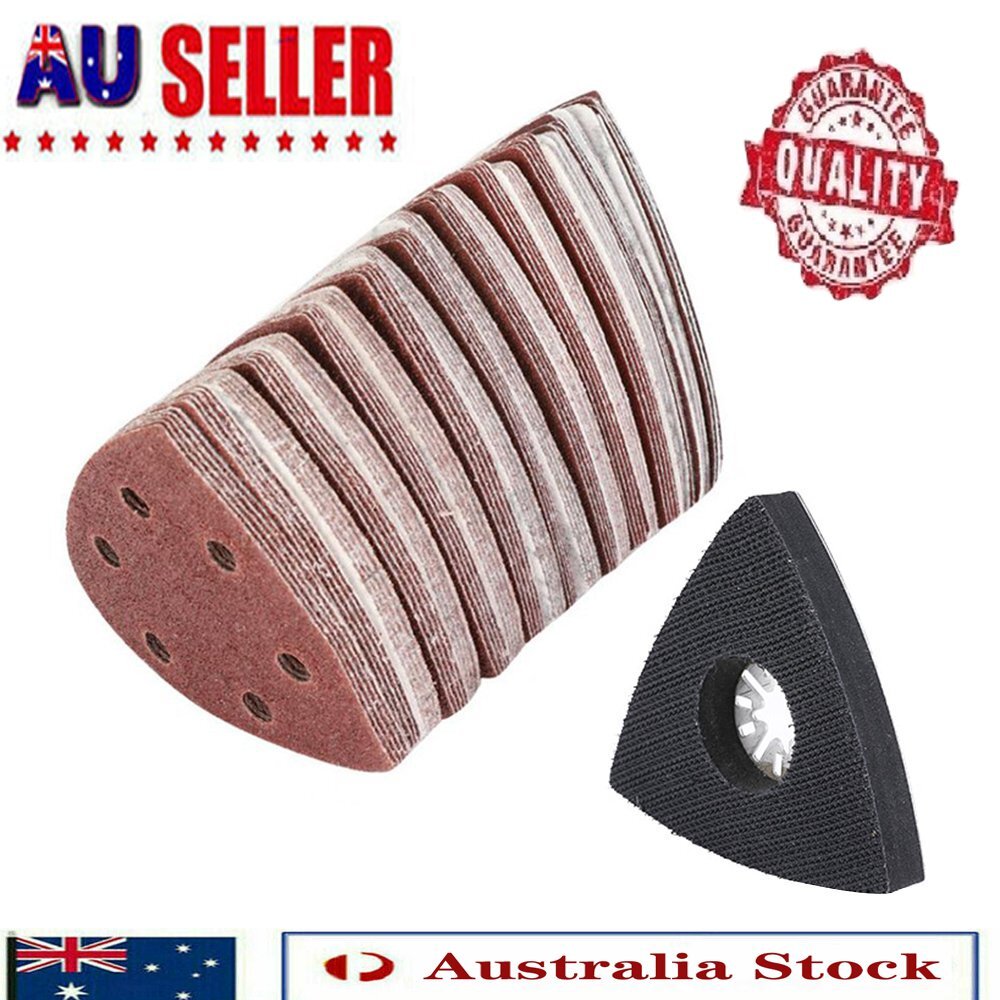 101pcs 60-240 Grit Triangular Sanding Paper Disc Pad Oscillating Multi ...