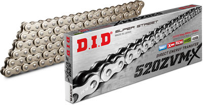 D.I.D. Super Street X-Ring ZVMX Motorcycle Chain Nickel 110 Links ...