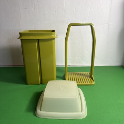 Vintage Tupperware Avocado Green Pickle/Olive/Pepper Keeper Holder | eBay