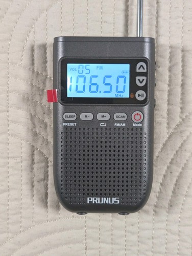 PRUNUS J-618 Portable Radio AM FM Bluetooth Earphone Pocket Radio Gray 2000Mah | eBay