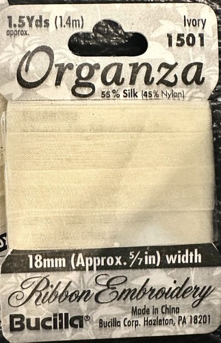 Lot Of 59 Bucilla Organza Ribbon Emboidery Mixed Colors Unused 5 9 18 ...