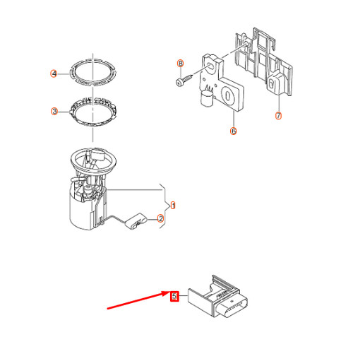 2012 -2018 VW Golf Audi A3 Fuel Pump Control Module ECU Part Numbe ...