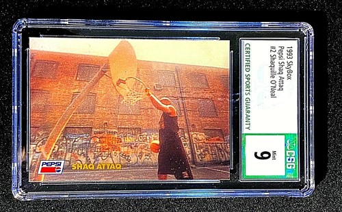 1993 PEPSI SHAQUILLE ONEAL #2 PROMO CSG 9 SHAQ ATTACK ATTAQ MINT VHTF ...