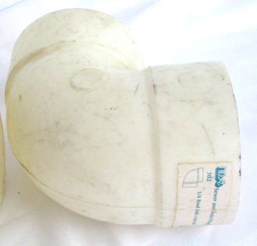 NDS 3" PVC 1/4 Sewer & Drain Pipe 90-degree Bend Elbow Hub x Hub ~ 3P02 ...