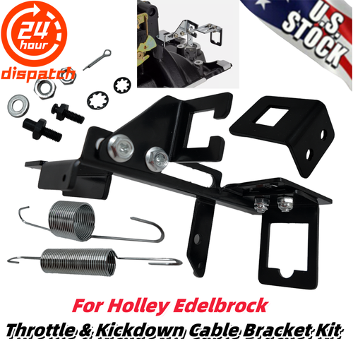 Throttle&Kickdown Cable Bracket w/Springs&Linkage Studs For Holley ...