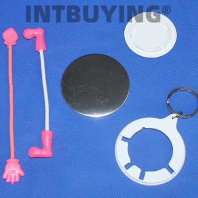 44mm Cartoon Key Chain Badge Button Maker Craft Key Ring DIY 100 Sets ...