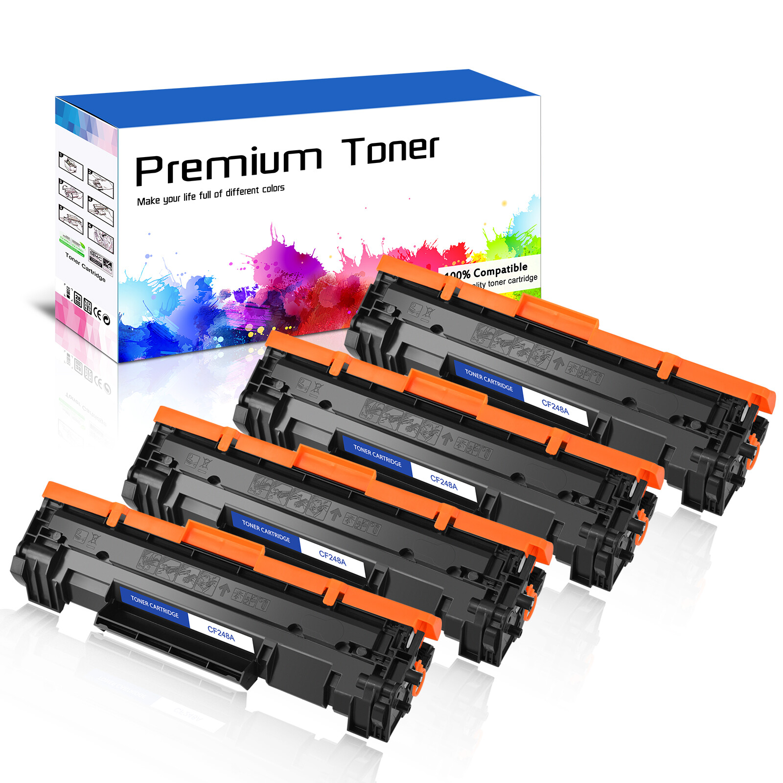 CF248A 48A Laser Toner Cartridge for HP LaserJet Pro M15a M15w M16a ...