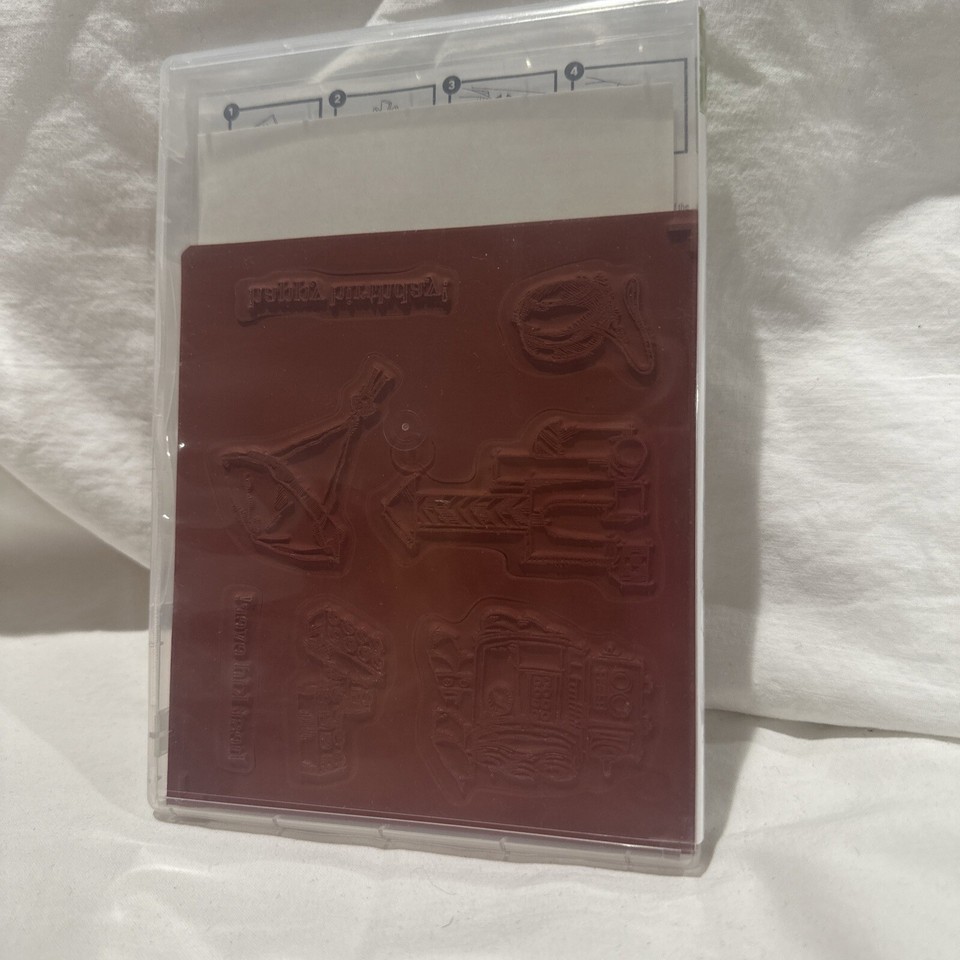 Stampin' Up! BOYS WILL BE BOYS 7 rubber stamps (Robot, Legos ...