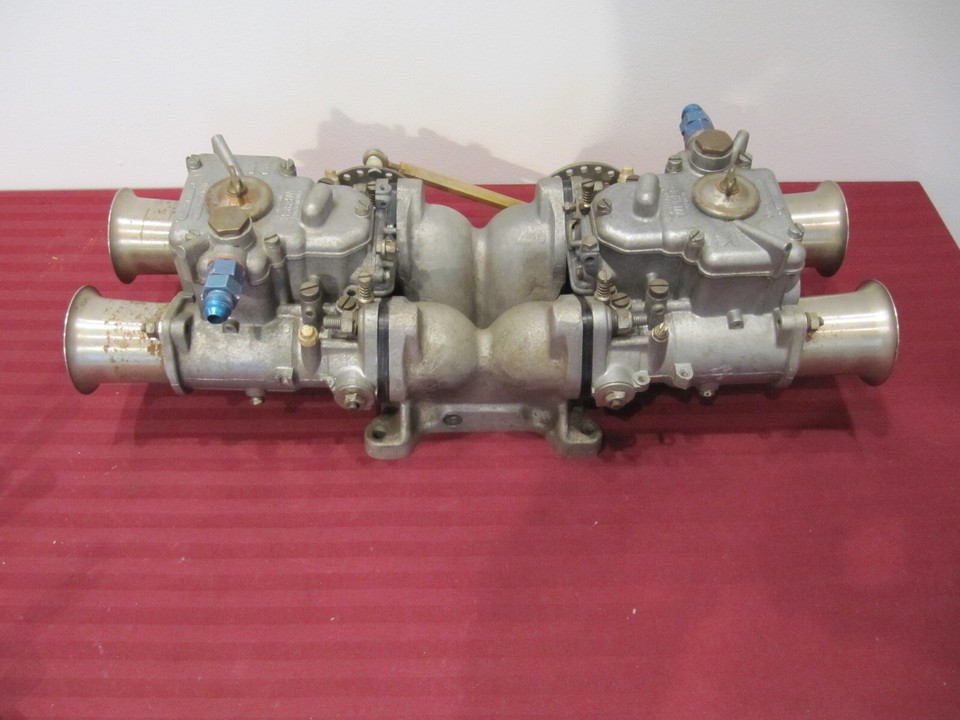 Vintage Italian Weber 45DCOE 150 Side Draft Carb Pair Ford V8 Small ...