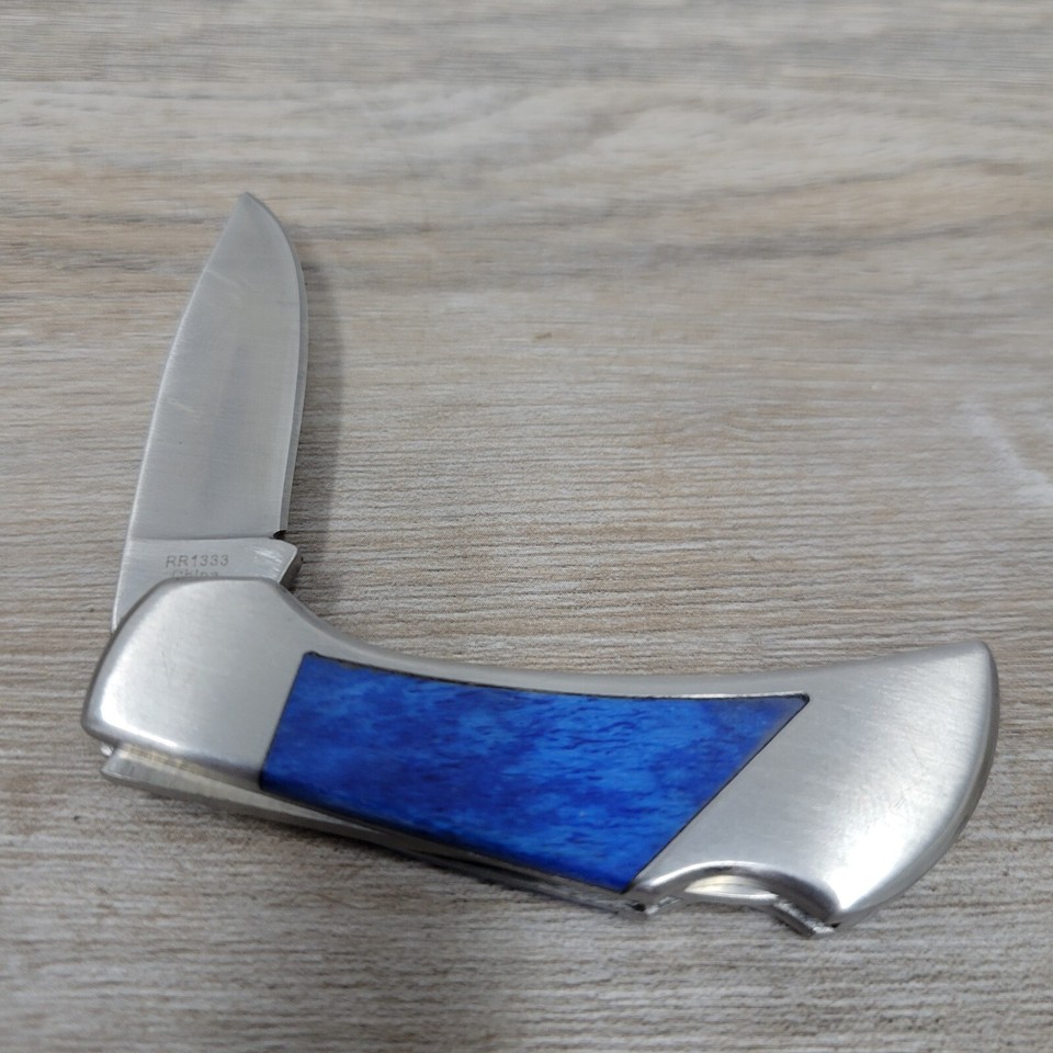 Rough Rider Knife Wild West Mustangs Lockback Blue Rare Discontinued ...