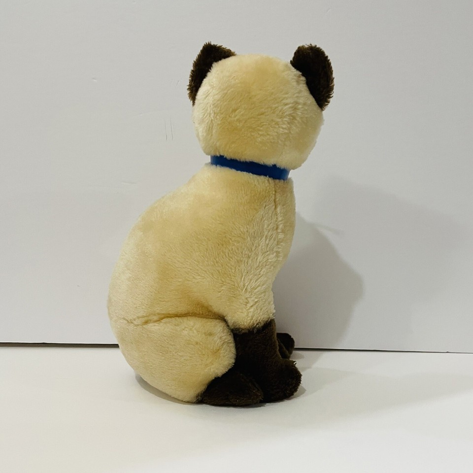 Vintage 1980 Dakin Fun Farm Siamese Blue Eyed Plush Cat 12" Stuffed ...