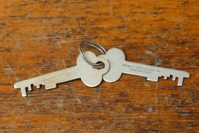 Vintage Diebold Inc Safe & Lock Key Canton Ohio Bank Safety Deposit ...