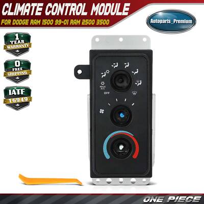 A/C Heater Climate Control Module for Dodge Ram 1500 99-01 Ram 2500 ...