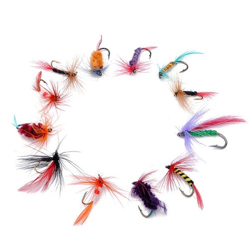 12Pcs Fishing Hooks Set Stainless Steel Hooks with Feather Mini Fishing ...