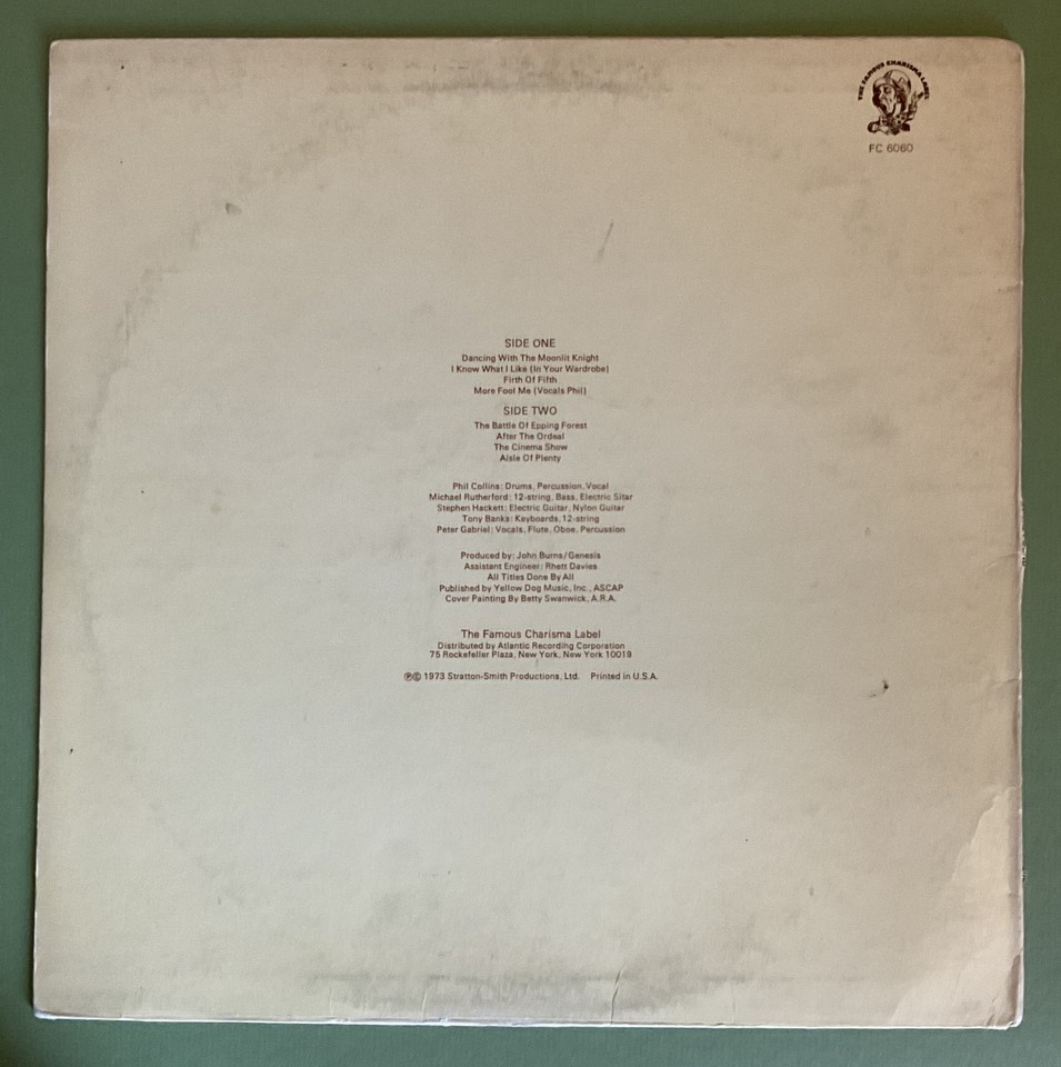 Genesis Group Signed Album / Autograph Peter Gabriel Phil Collins REAL ...