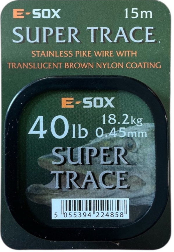 Drennan E-Sox Pike Wire - Soft Strand - Super Trace - 7 Strand - Green ...