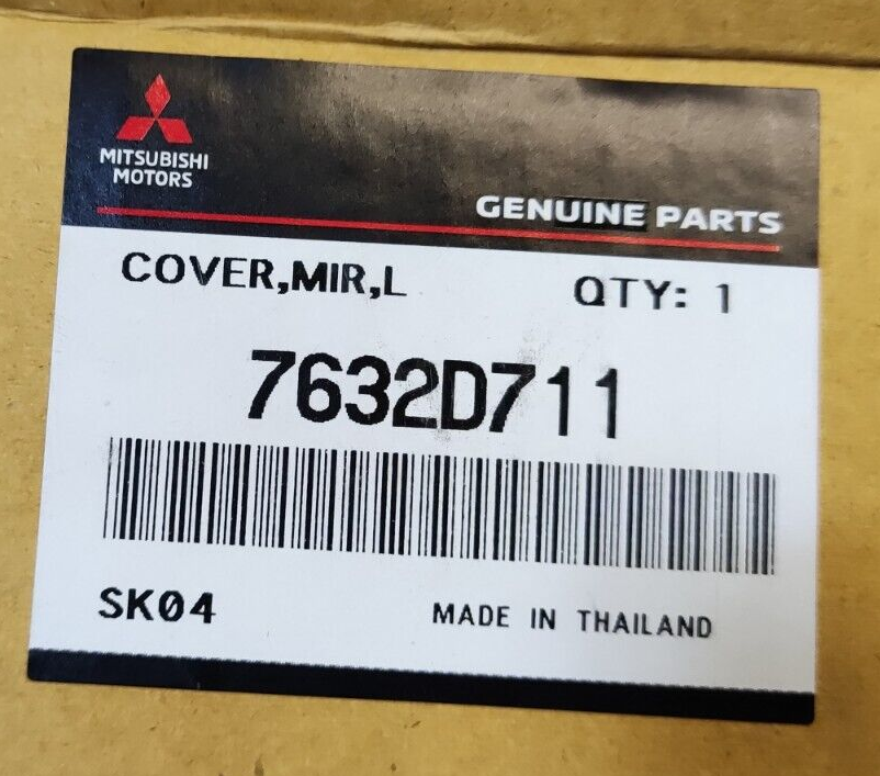 Mitsubishi L200 Wing Mirror Cover MK6 19-2022 4Life Left Black GENUINE ...