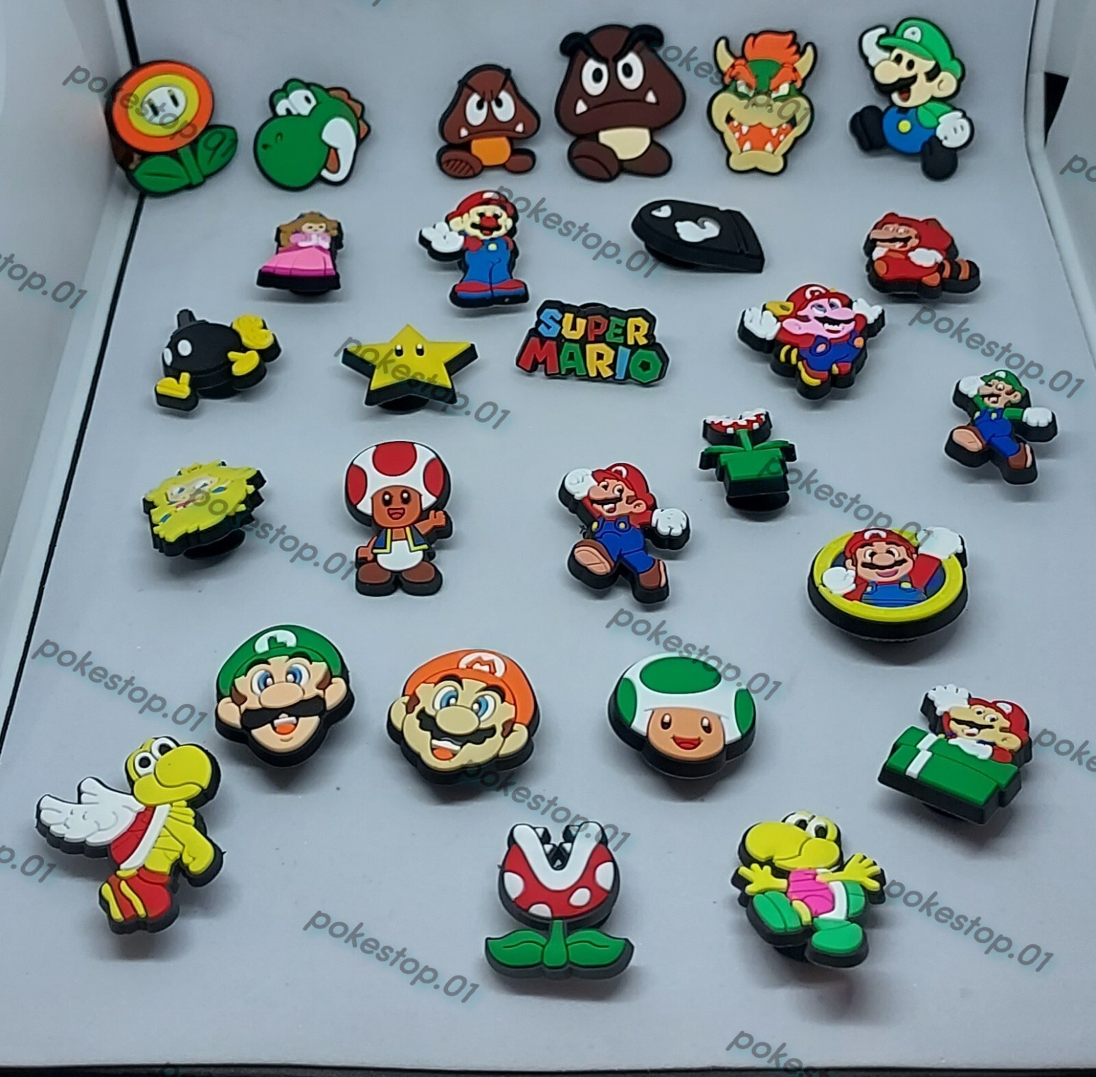 Super Mario Croc Charms, Shoe Charms Jibbitz, Luigi, Yoshi, Bowser Fast ...