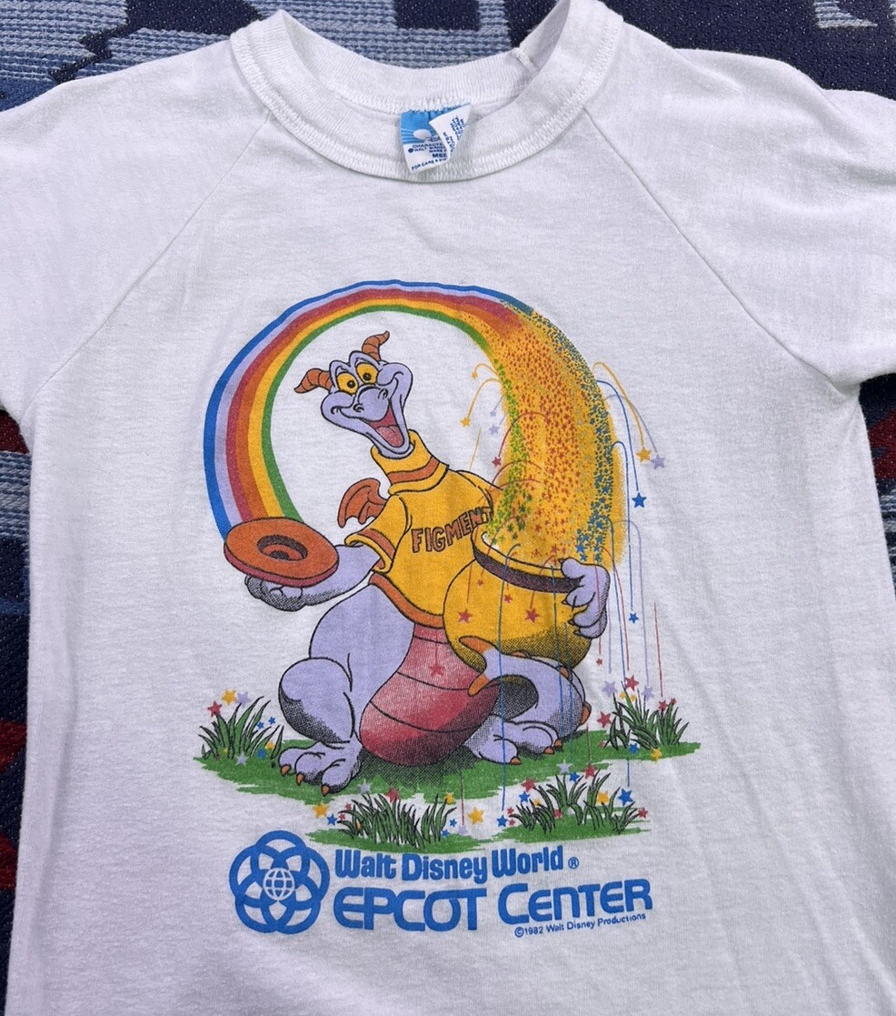 VTG 1980s FIGMENT DISNEY WORLD Epcot Center Single Stitch Kids T Shirt ...