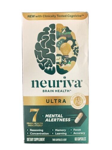 Neuriva Ultra Brain Health Mental Alertness Memory Focus 60 caps Exp ...