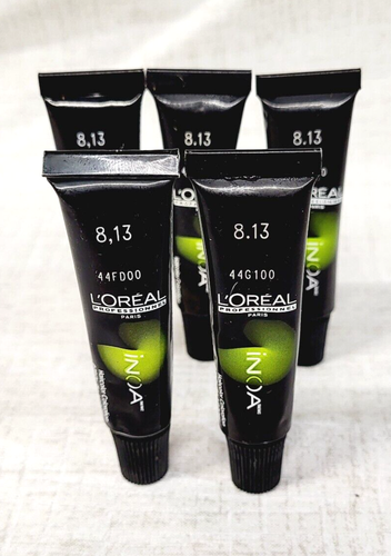 L'oreal INOA Ammonia Free Permanent Hair Color Dye 5 x .28 oz Tubes ~ 8 ...