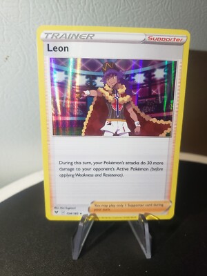 Pokemon TCG English Vivid Voltage Leon 154/185 NM/M Fresh Holo ...