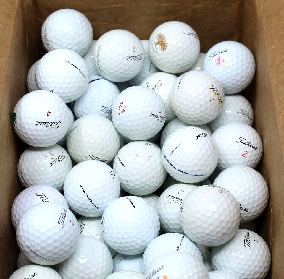 57 Titleist Pro V1 / V1X 3A Used Golf Balls AAA, Some Logos Near Mint ...