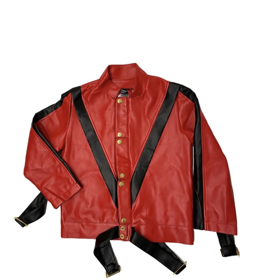 Womens Size Large Michael Jackson RED Thriller Jacket Halloween Costume ...
