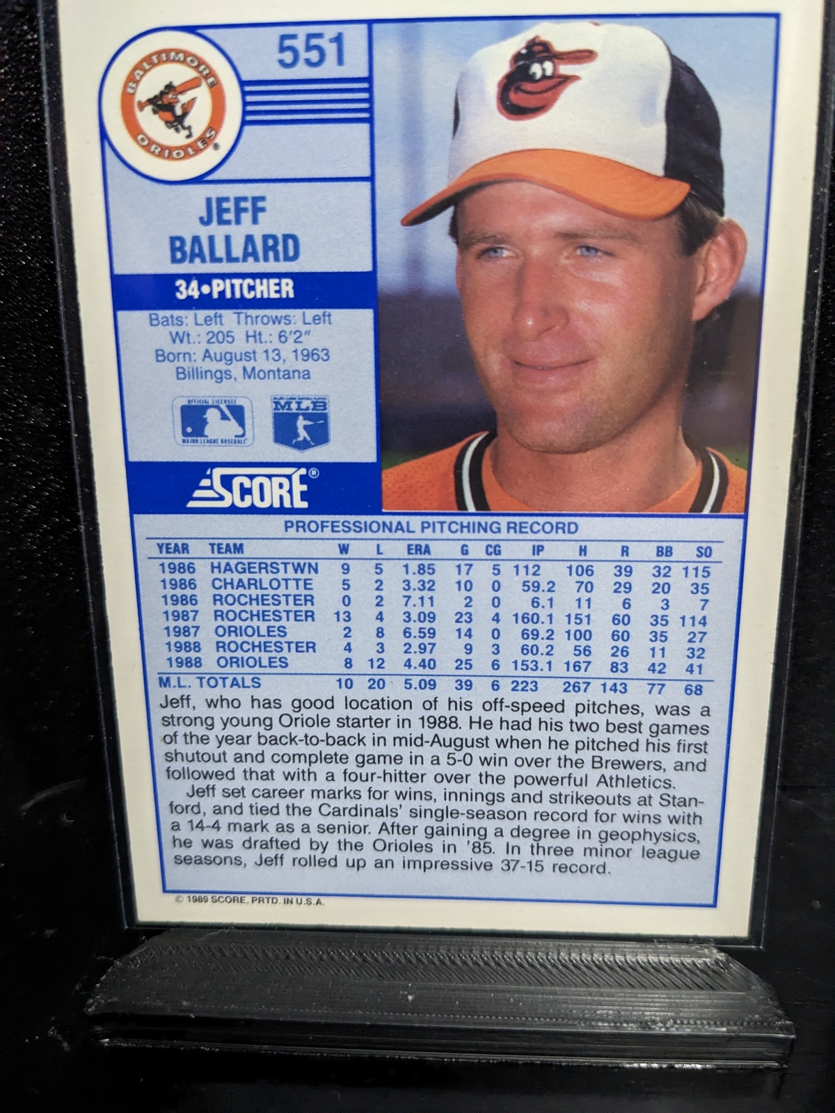 1989 Score #551 Jeff Ballard | eBay