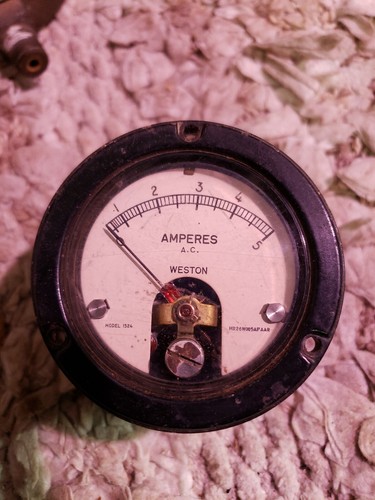 Vintage Weston Amperes AC Panel Meter. Model 1524 | eBay