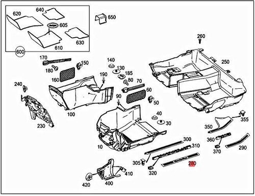 Genuine MERCEDES C218 S212 W212 X218 CLS C218 Rail 21268609367M39 | eBay