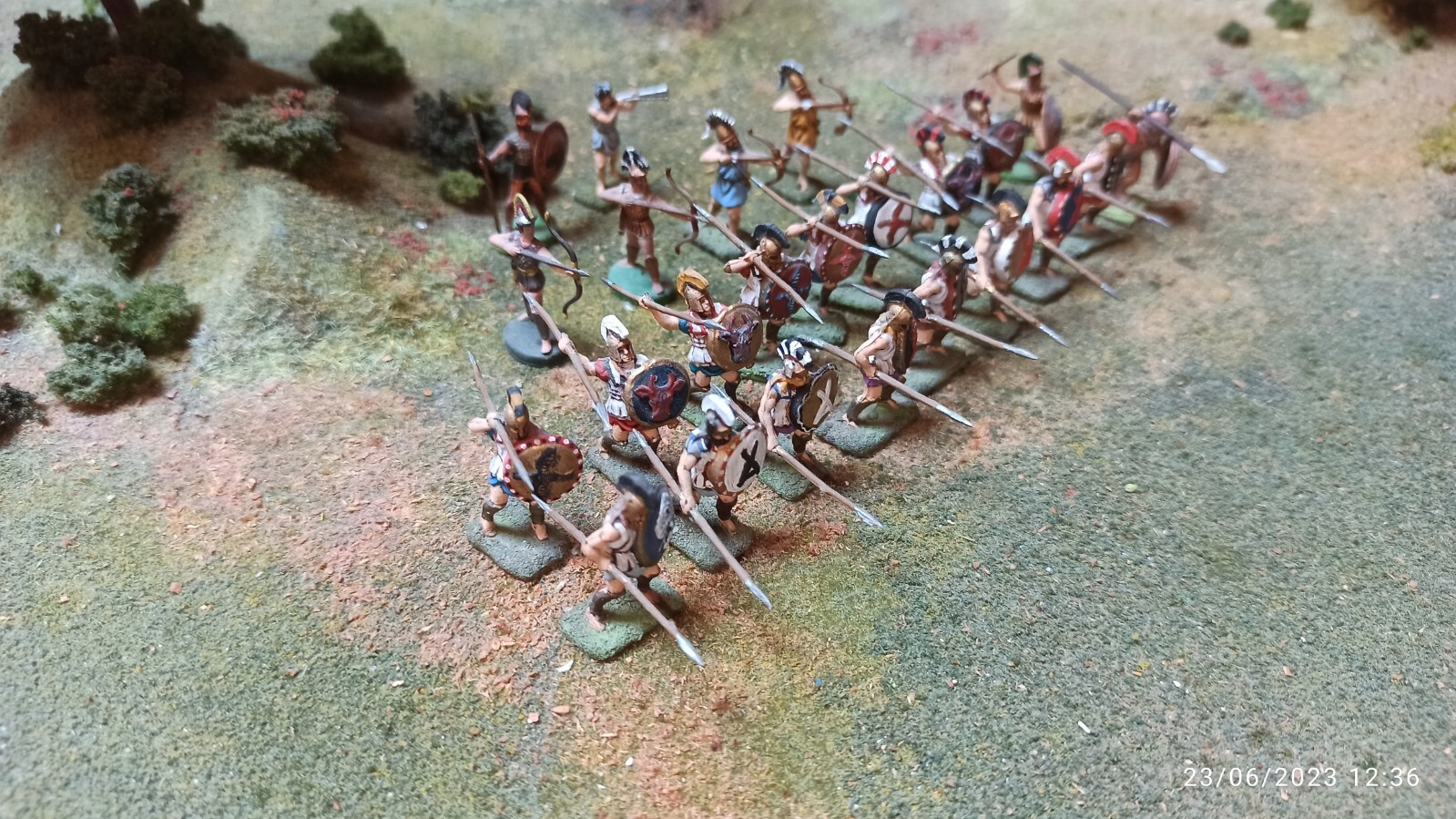 1/72 Ancient - Greek Infantry Phalanx formation - Zvezda / well painted ...