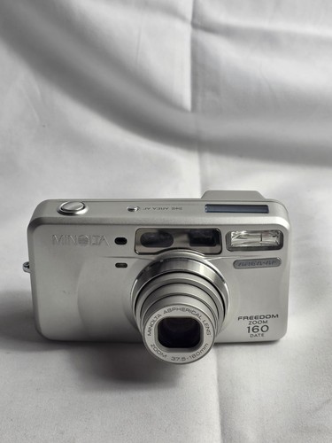 Minolta Freedom Zoom 160 Date 35mm Point & Shoot Film Camera w/case ...