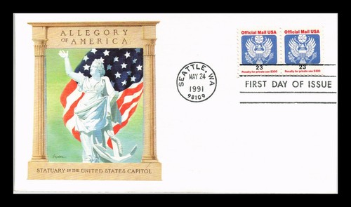 US COVER OFFICIAL MAIL 23C FIRST DAY ISSUE HOPE STATUARY IN CAPITOL ...