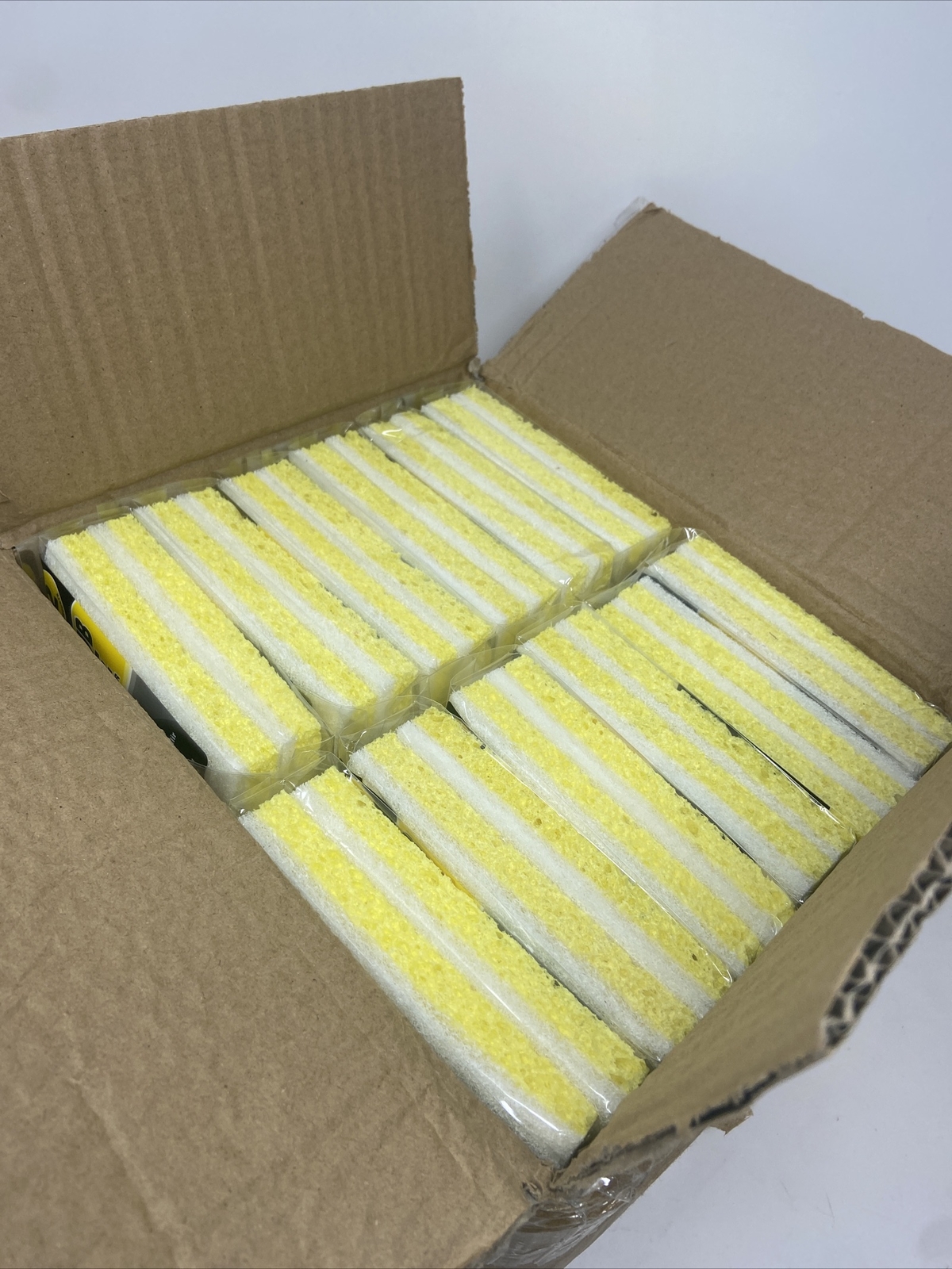 Handy Scrub Sponge Yellow Scouring Pads Maintenance Warehouse 24 Packs ...